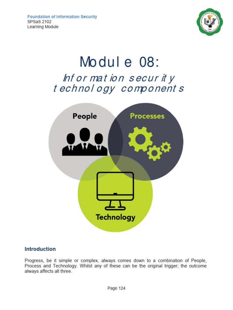 Module 8 INFOSEC TECHNOLOGY COMPONENTS | PDF | Encryption | Computer Network