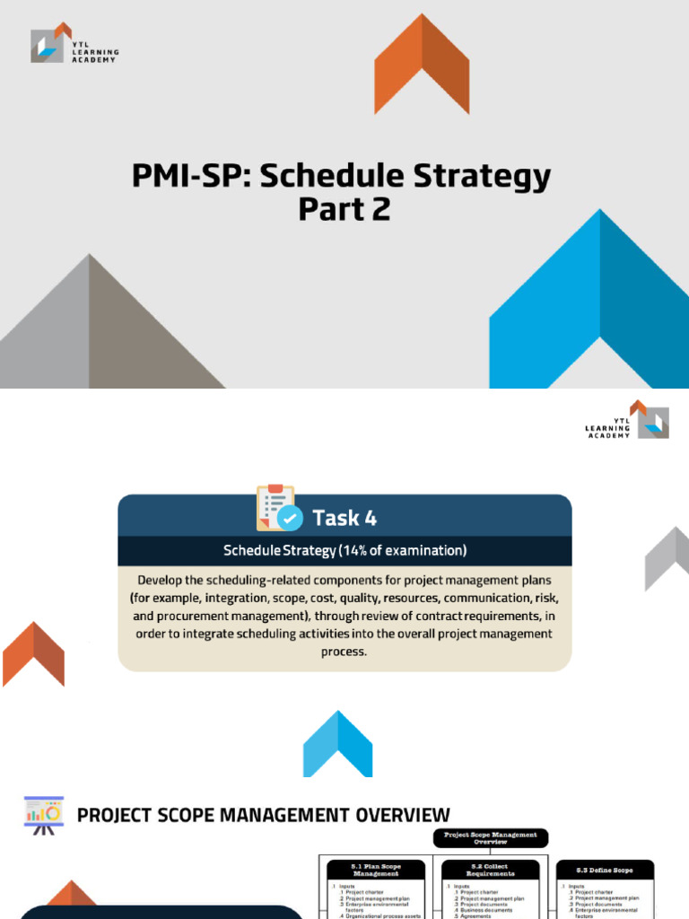 PMI SCHEDULE PART2 | PDF