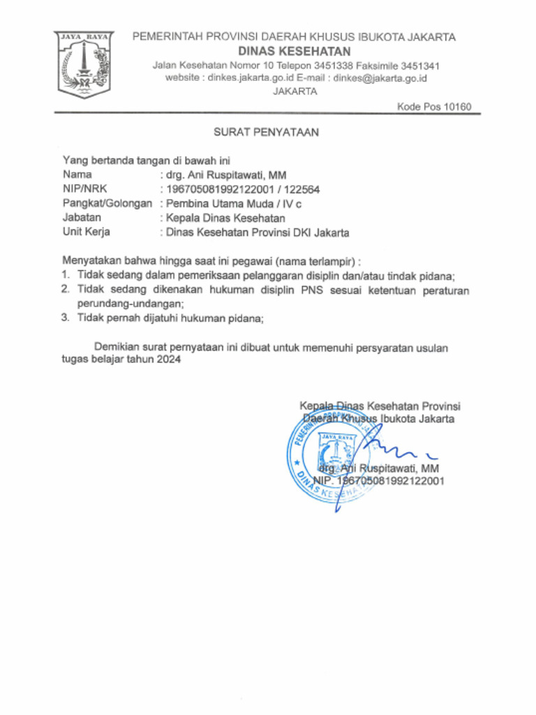 Surat Penyataan Hukdis | PDF