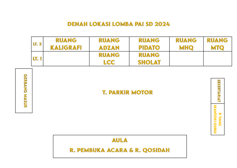DENAH LOKASI LOMBA PAI sd 2024 | PDF