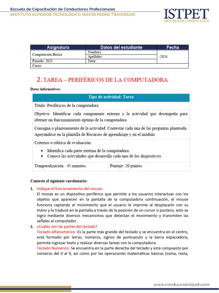 2. TAREA - PERIFERICOS DE LA COMPUTADORA | PDF | Impresora (Computación ... 2. TAREA - PERIFERICOS DE LA COMPUTADORA | PDF | Impresora (Computación ...