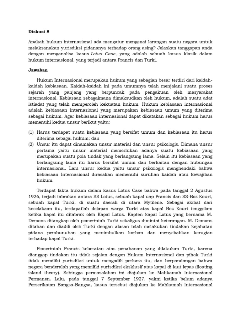 Diskusi 8 - Sistem Hukum Indonesia | PDF