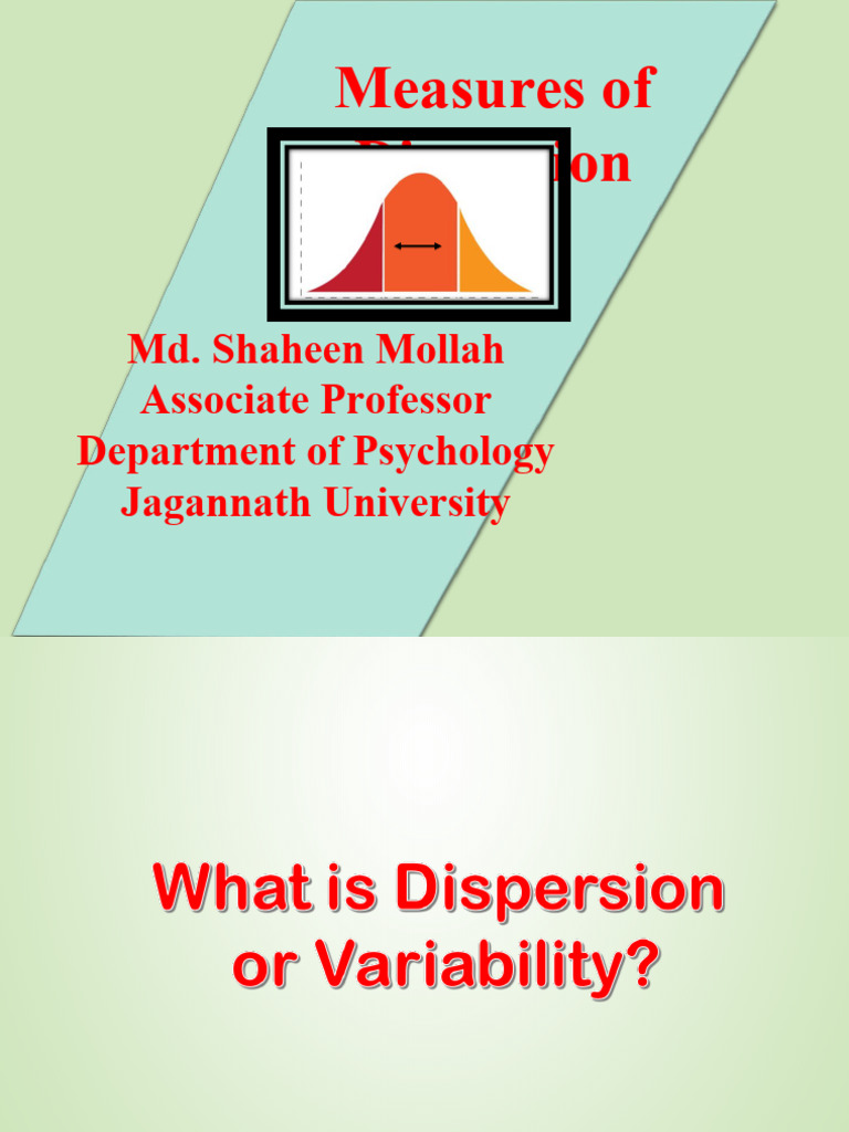 Measures of Dispersion_BMRC | PDF | Standard Deviation | Variance