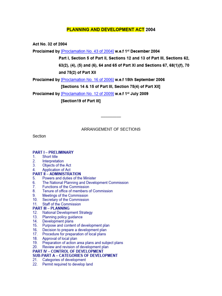 Planning and Development Act 2004 | PDF | Tribunal | Committee