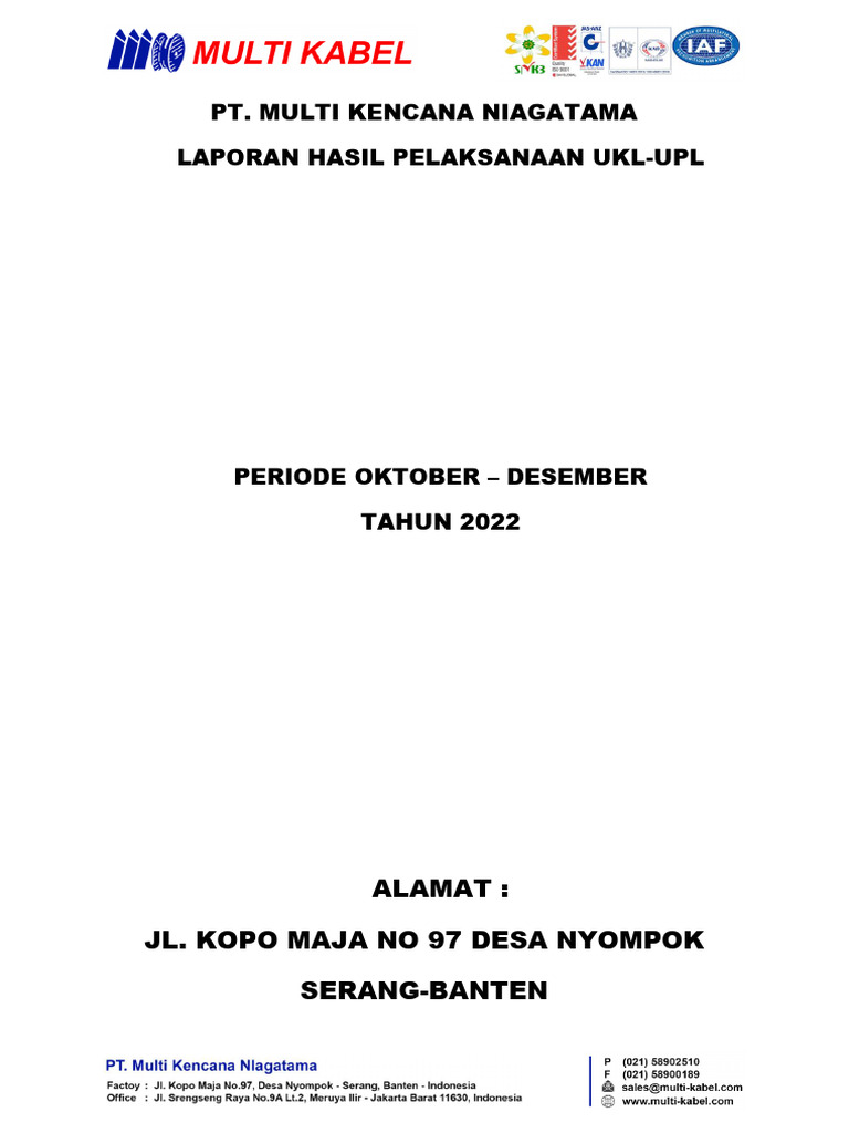 UKL-UPL Periode Okt-Des 2022 MKN | PDF
