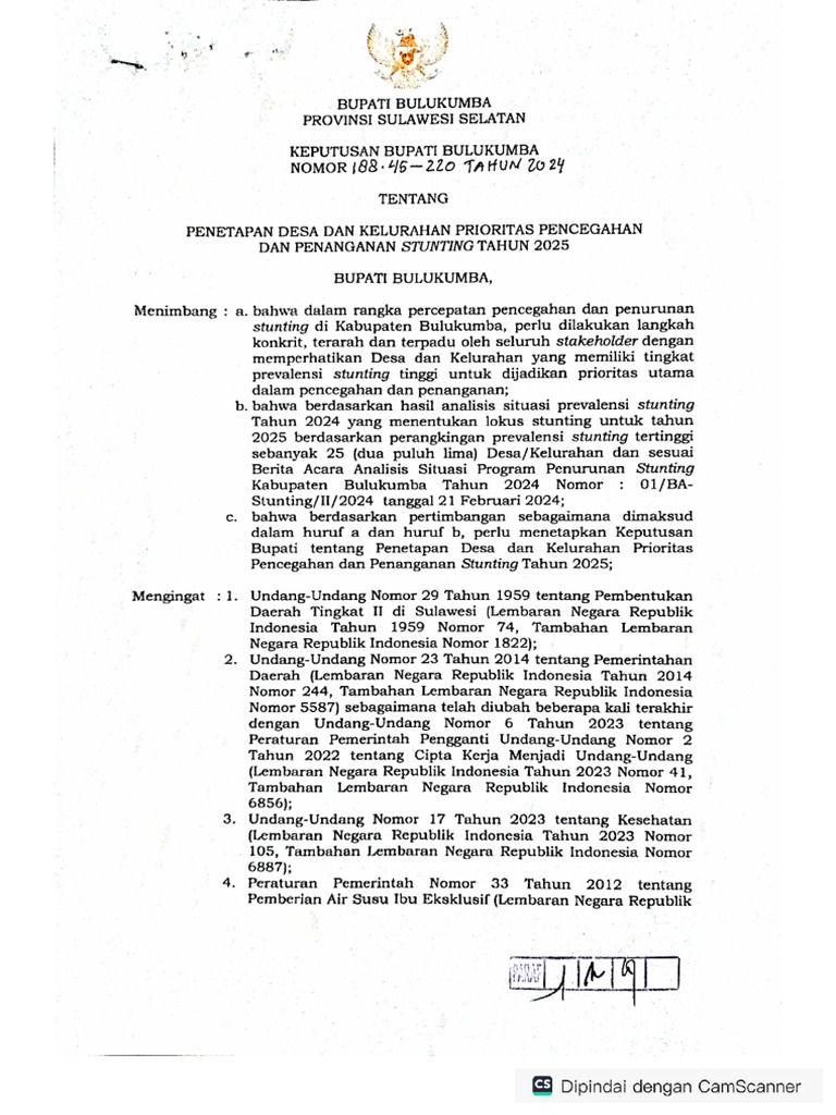 SK Lokus Stunting 2025 | PDF