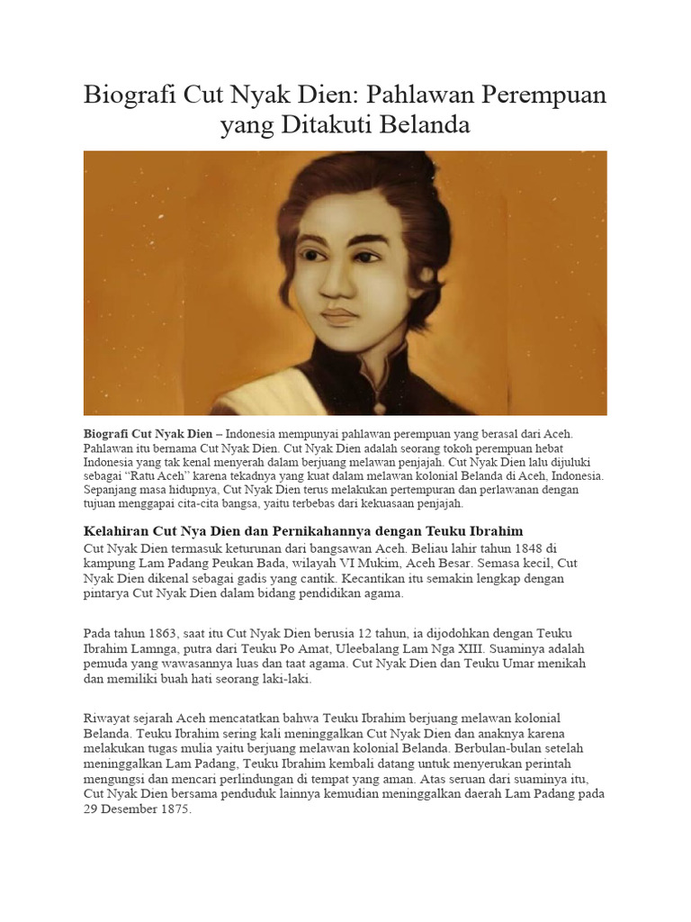 Biografi Cut Nyak Dien | PDF