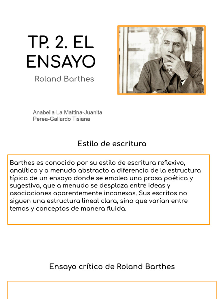 Barthes | PDF | Ensayos | Autor