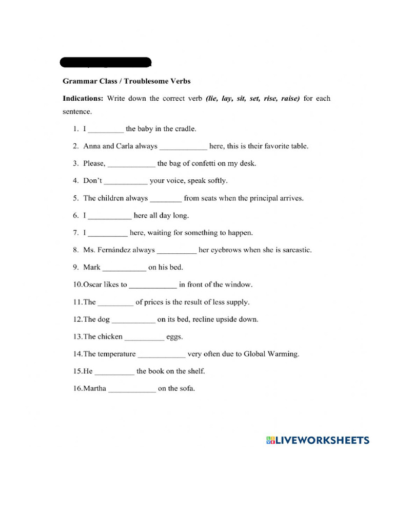 Troublesome Verbs | PDF