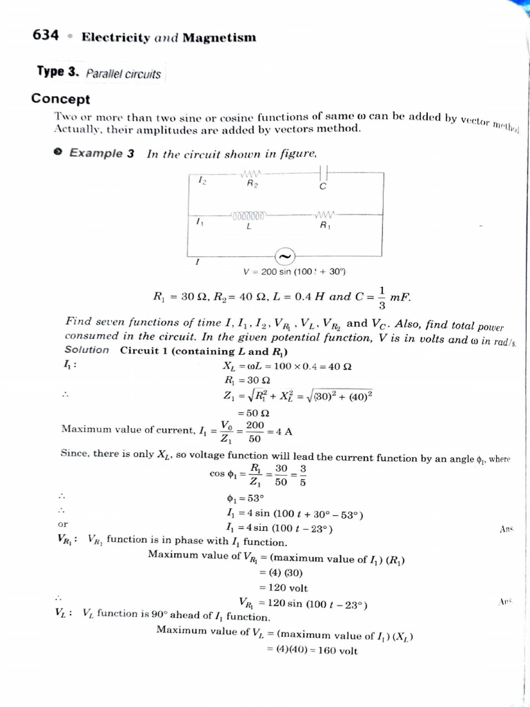 Alternating Current - Parallel Circuits | PDF | Electrical Engineering | Electromagnetism