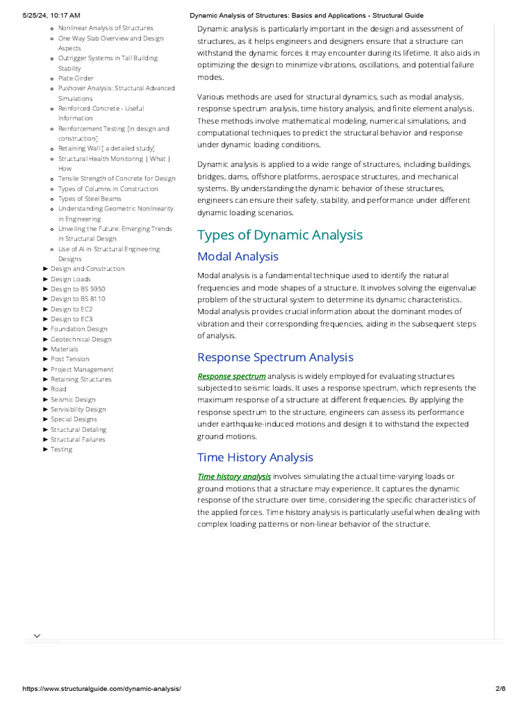 Dynamic Analysis for Engineers | PDF | Applied And Interdisciplinary Physics | Civil Engineering