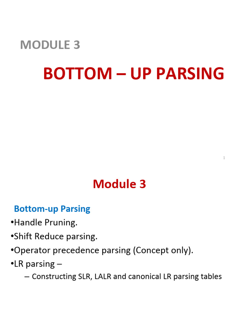 Module-3 1 | Download Free PDF | Parsing | Formalism (Deductive)