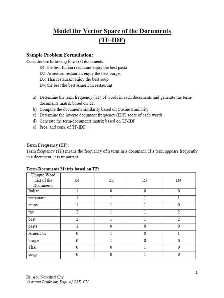 Vector Space Modeling With TFIDF | PDF | Applied Mathematics