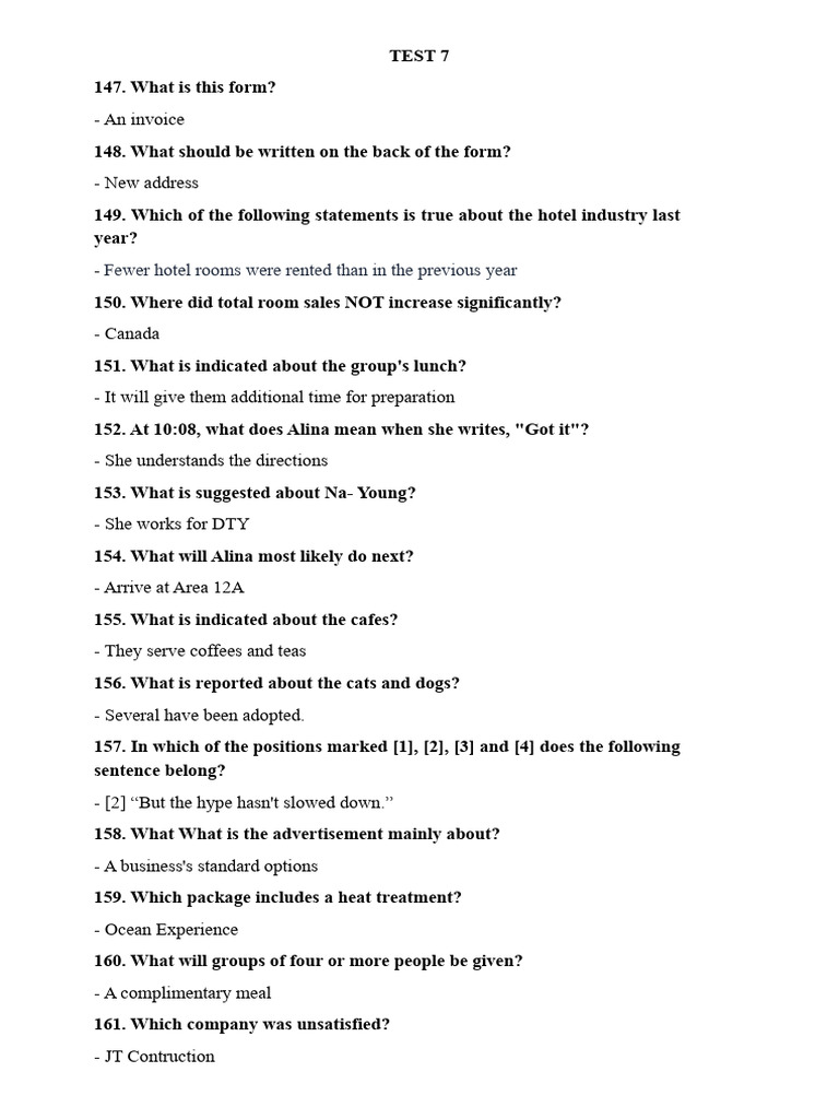 Reading Test 7 | PDF