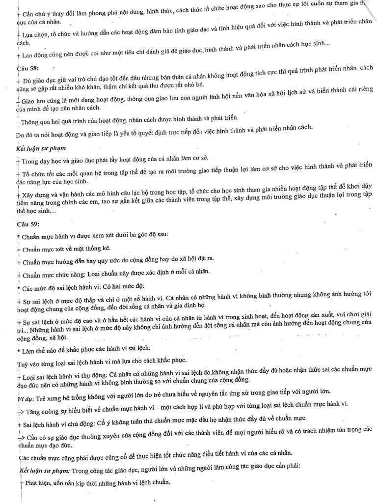 TLH Câu hỏi tự luận-25-29-4 | PDF