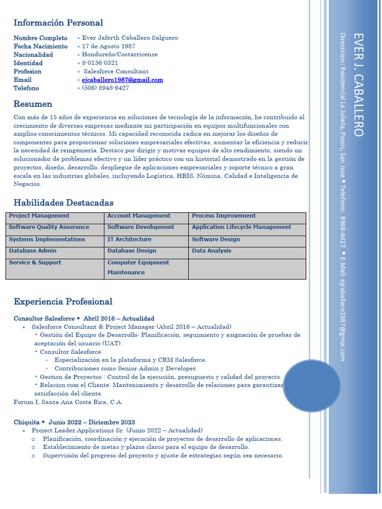 CV Ever Caballero | PDF | Software | Software de la aplicacion