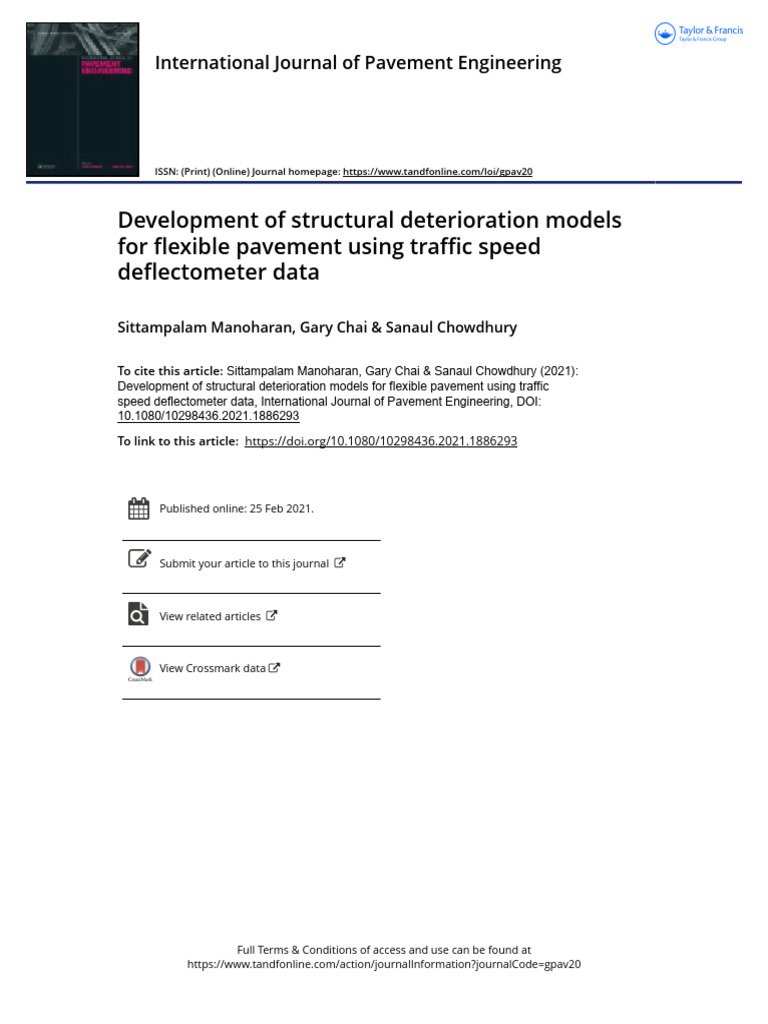 Development of Structural Deterioration | PDF | Road Surface | Road