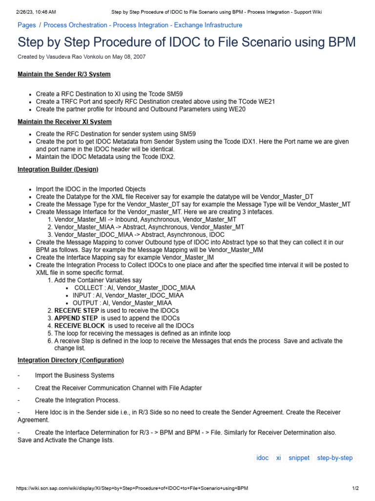 Step by Step Procedure of IDOC To File Scenario Using BPM - Process ...