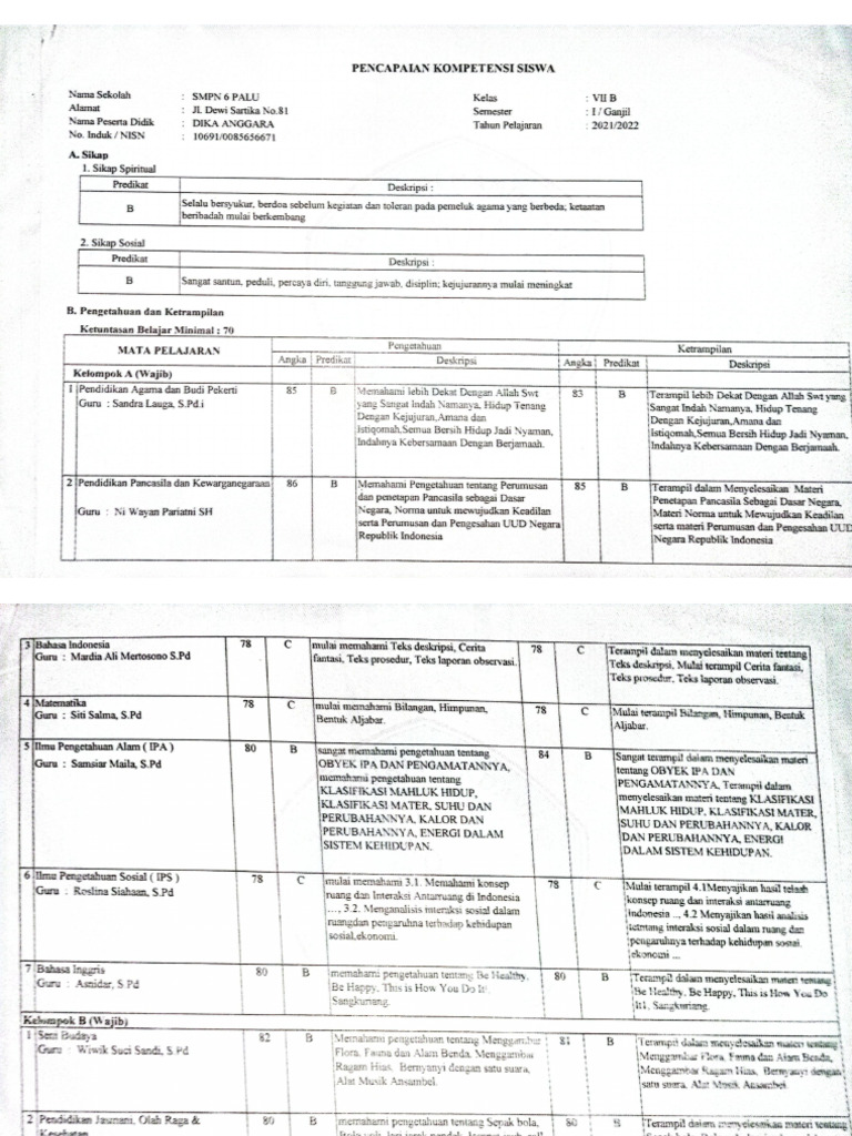 Raport Semester 1-5 | PDF