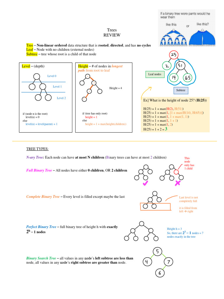Trees Review | PDF | Algorithms And Data Structures | Algorithms