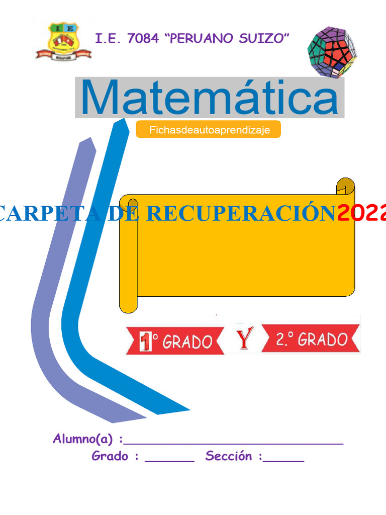 Car - de Recup - Matem - 1er y 2do Año | PDF | Números | Evaluación