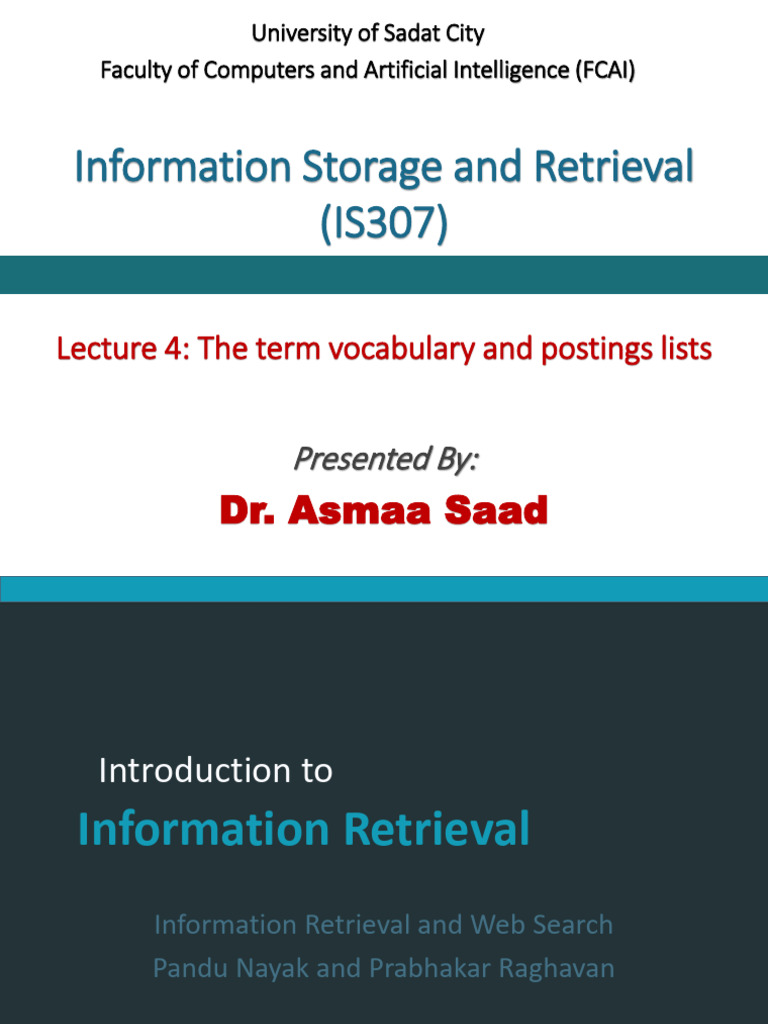 Lecture 4 - Tolerant-Retrieval Chapter 3 | PDF | Information Retrieval ... Lecture 4 - Tolerant-Retrieval Chapter 3 | PDF | Information Retrieval ...