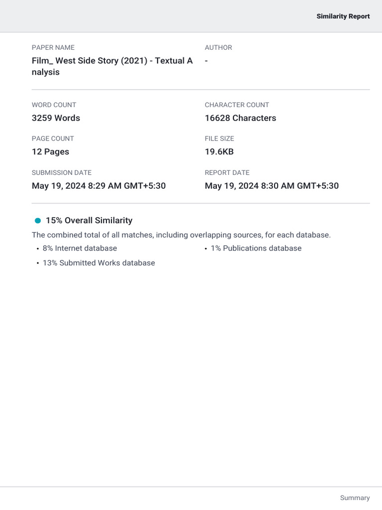 Film - West Side Story (2021) - Textual Analysis | PDF | Costume ...
