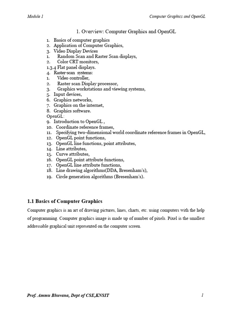 module1-converted | PDF | Computer Graphics | Liquid Crystal Display