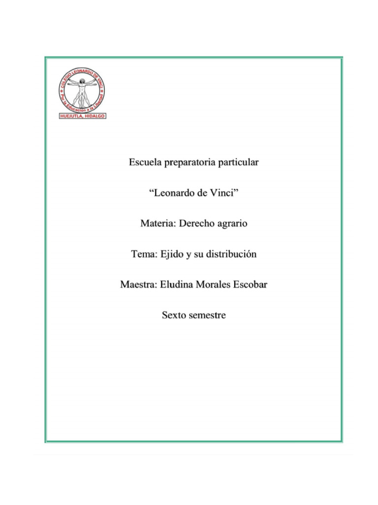 Definición y Función del Ejido en México | PDF | Agricultura | Reforma ...
