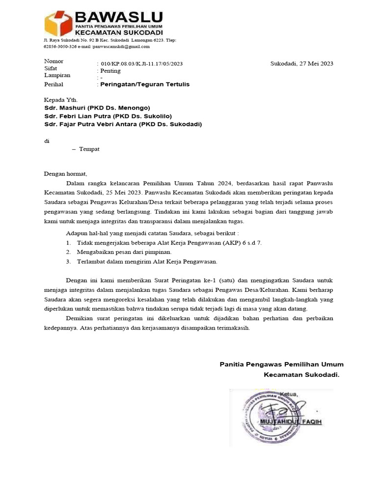 Contoh Surat Kepegawaian | PDF | Bisnis | Pengelolaan Keuangan & Uang