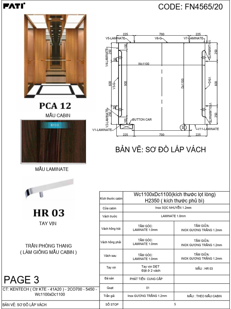 Bản Vẽ: Sơ Đồ Lắp Vách: Mẫu Cabin | PDF