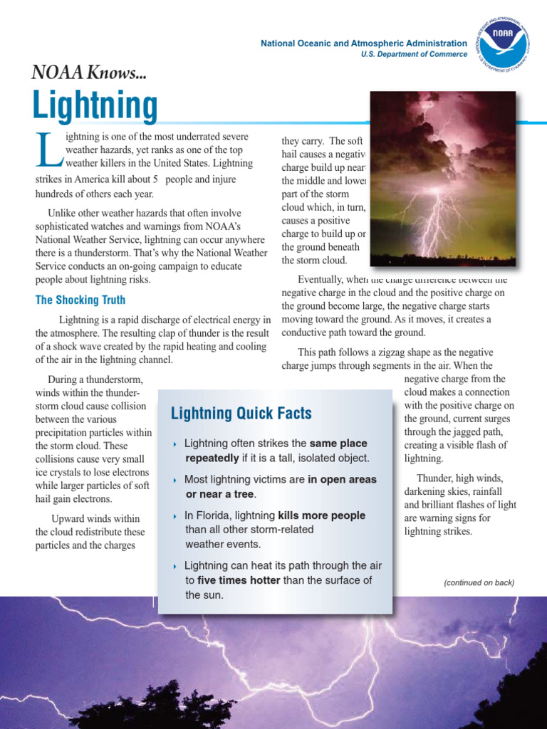Lightning Noaa | PDF | Lightning | Thunderstorm