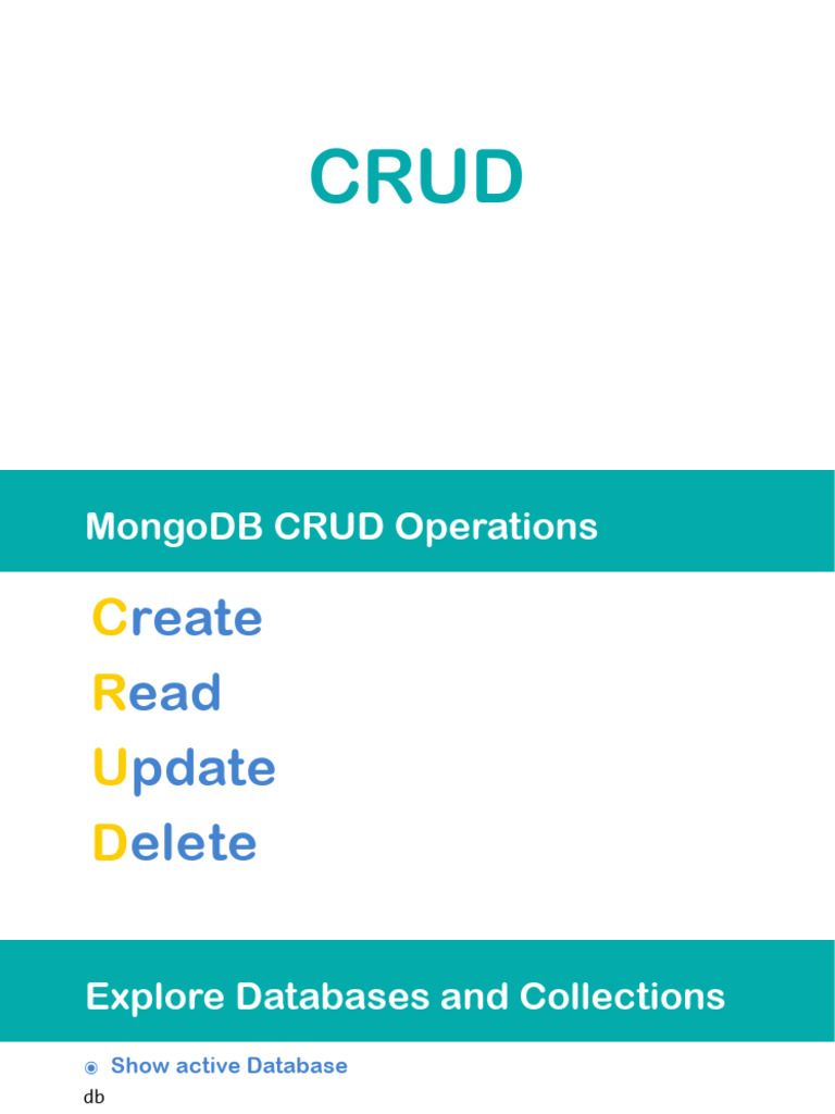 CRUD Operations | Download Free PDF | Mongo Db | Data Management