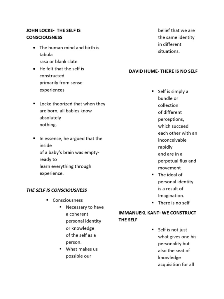 John Locke | PDF | Philosophy Of Self | Experience