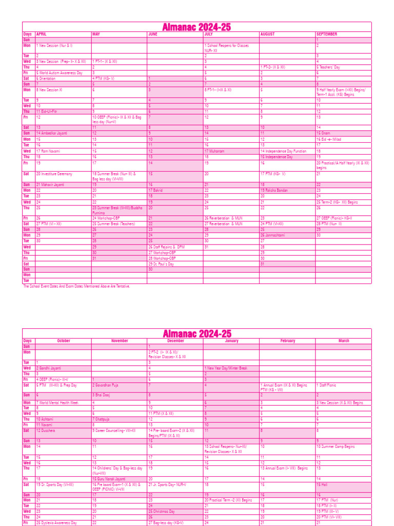 Almanac Calendar 2024 251 | PDF | Religious Holidays | Religious Festivals