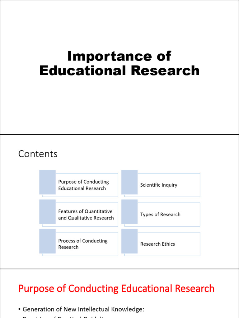 Key Aspects of Educational Research | PDF | Methodology | Quantitative ...