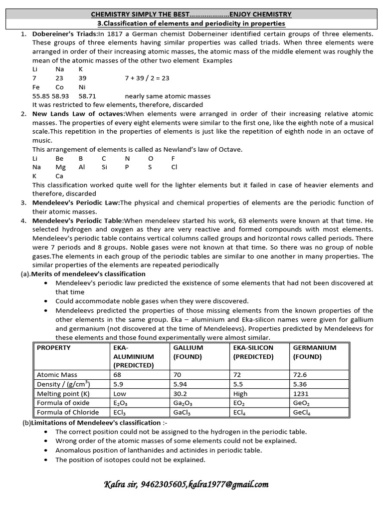 Classification of Elements 2017 | PDF | Periodic Table | Ion