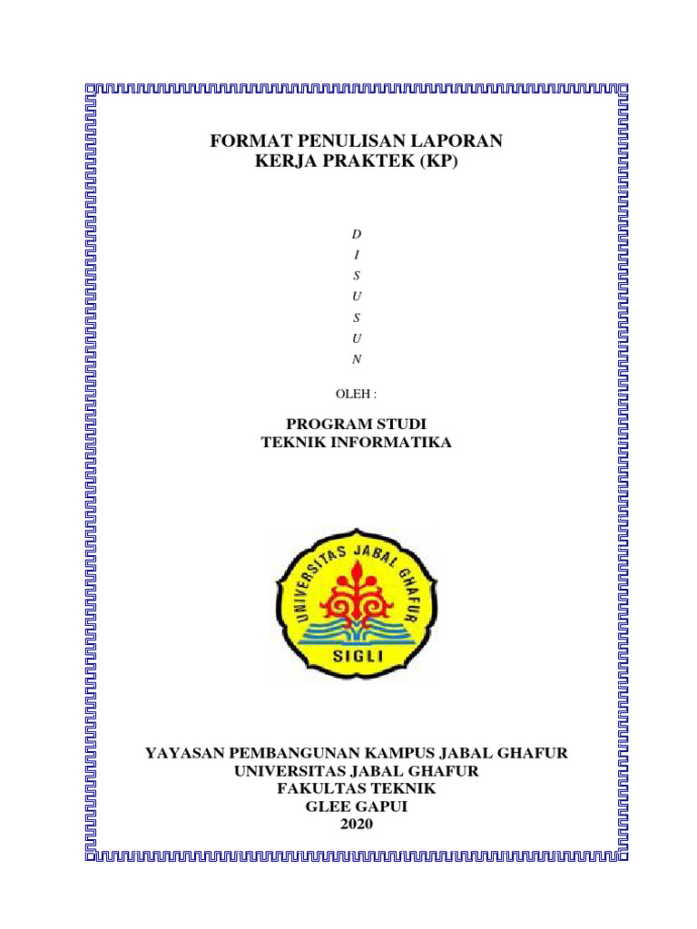 Format Penulisan Laporan KP Revisi 202 | PDF