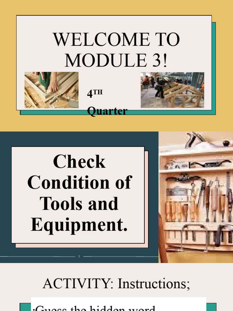 Module 3 Carpentry | PDF | Tools | Personal Protective Equipment
