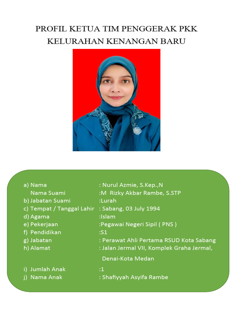 Profile Ketua PKK | PDF