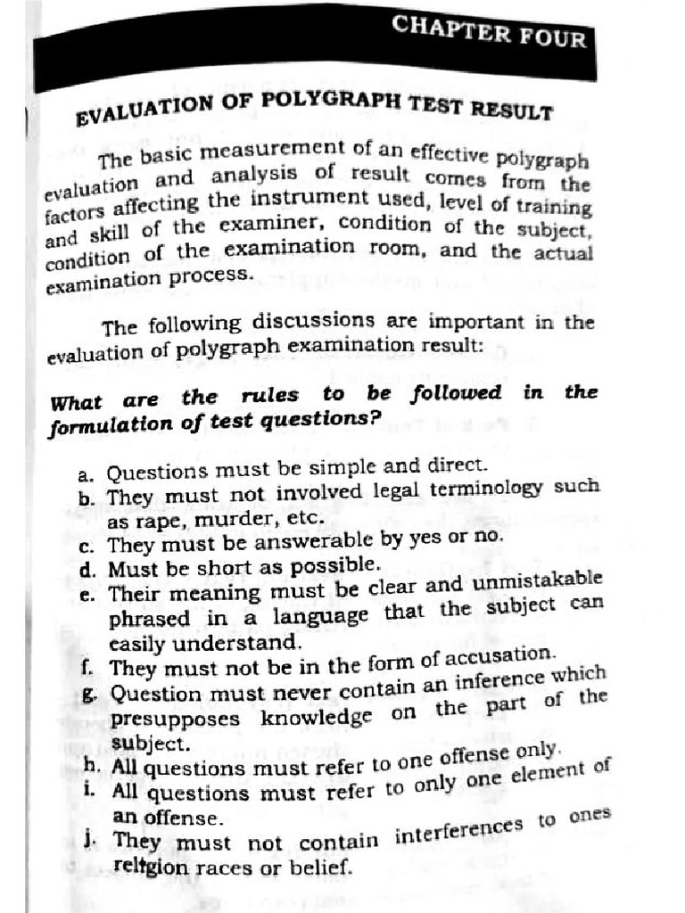 Polygraphy Question Techniques | PDF