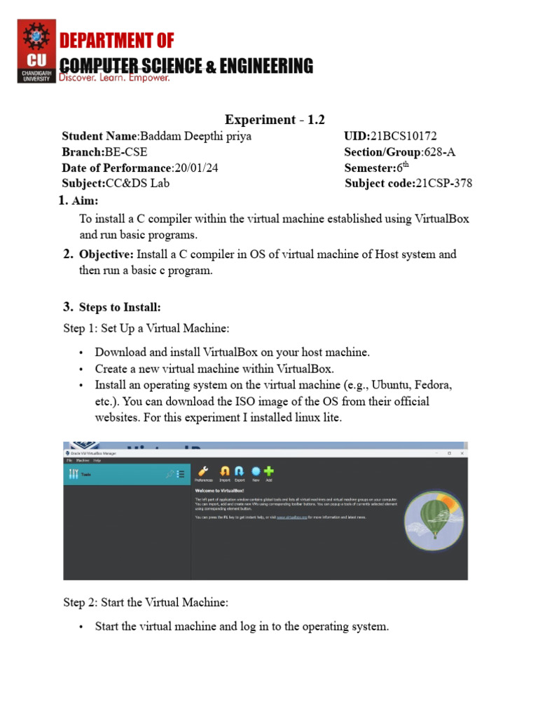 Computer Science & Engineering: Department of | PDF | Linux | Operating ...