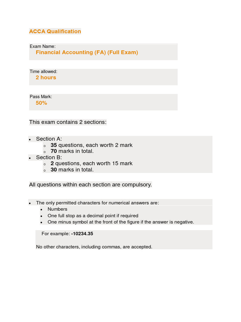 FA & FFA Mock Exam Questions set 1 | PDF | Equity (Finance) | Balance Sheet