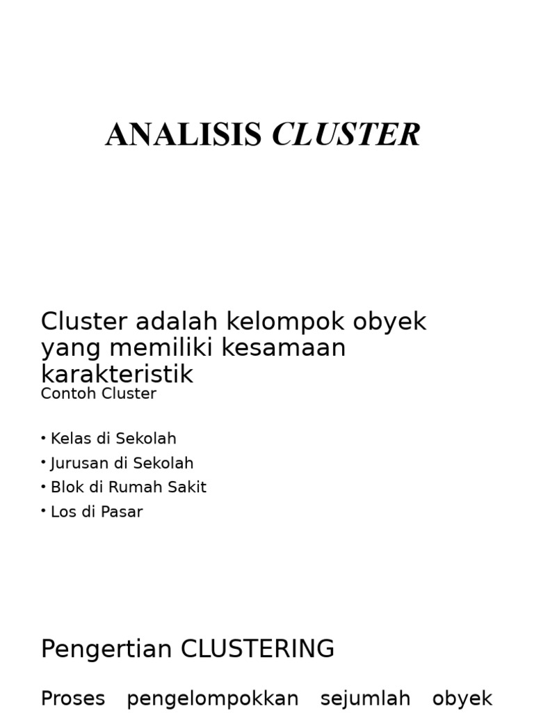 Analisis Kluster | PDF