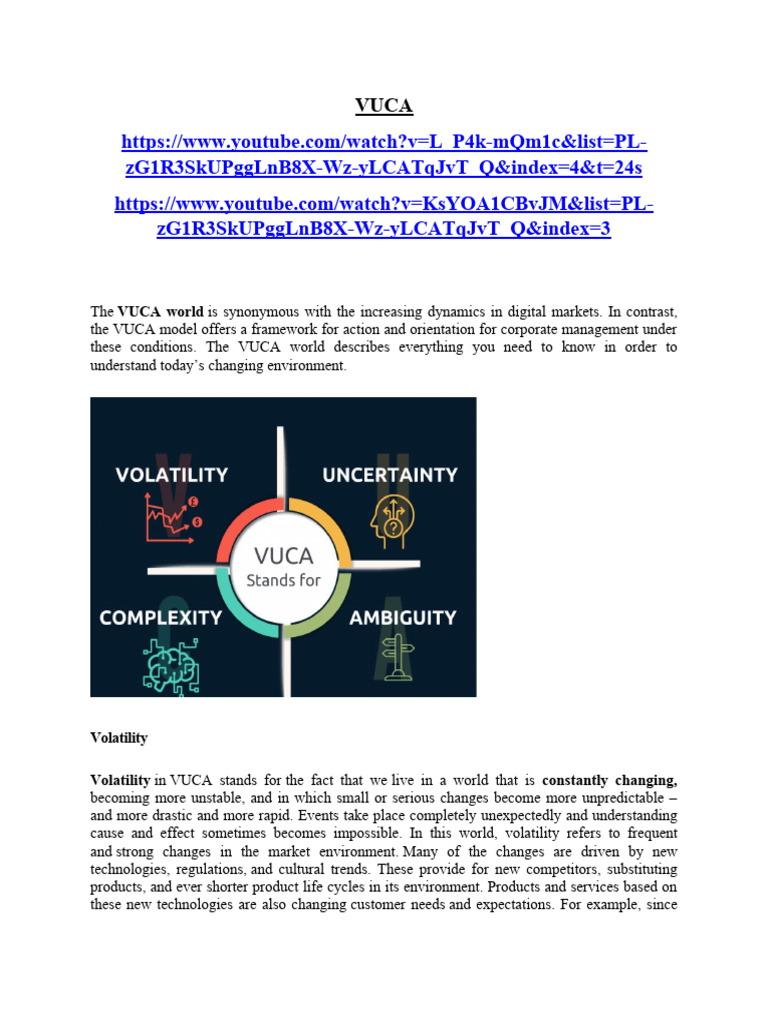 VUCA | PDF | Decision Making | Innovation VUCA | PDF | Decision Making | Innovation