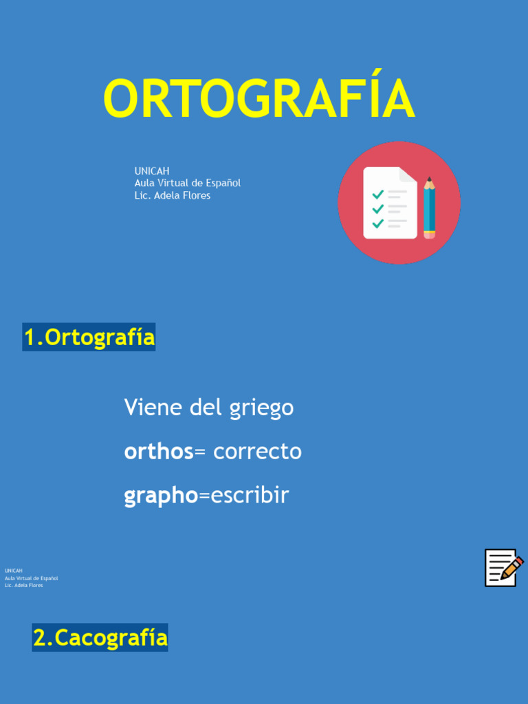 ORTOGRAFÍA UNIDAD 1 | PDF | Lingüística | Fonología