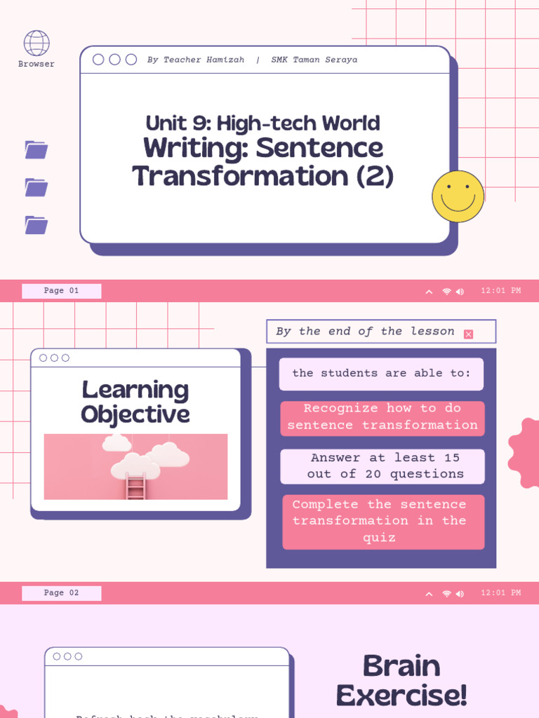 Sentence Transformation | PDF | Language Mechanics | Human Communication