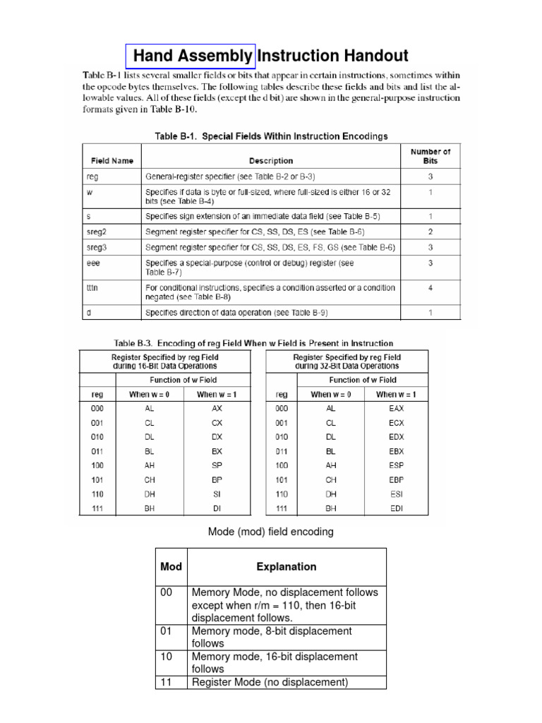 Hand Assembly Instruction Guide | PDF | Computer Engineering | Digital ...