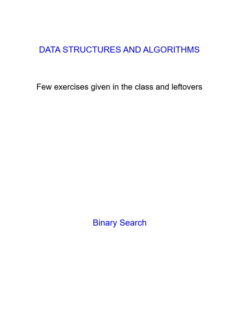 Leftovers As Exercises in Class | PDF | Applied Mathematics | Computer ...