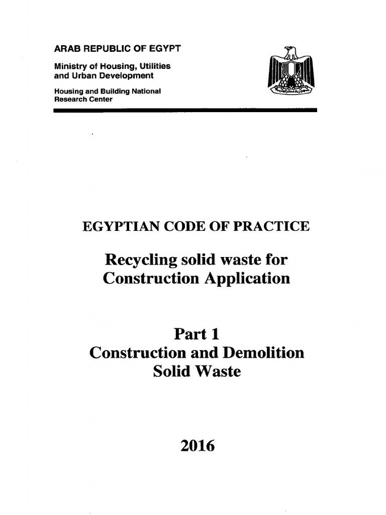 Part 1 - Construction and Demolition Waste | PDF